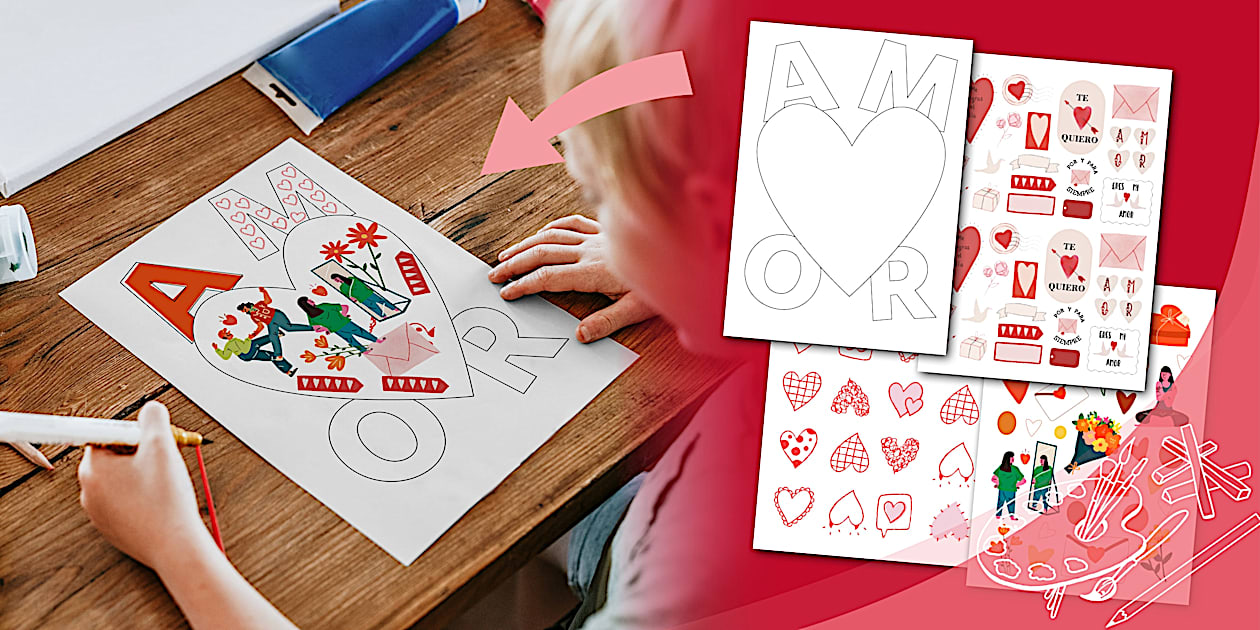 Manualidad: Collage Corazón de San Valentín - Twinkl Art Gallery