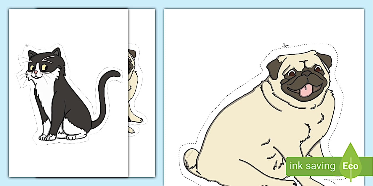 Cat and Dog Cut-Outs (صُمم من قبل مُختصّين)
