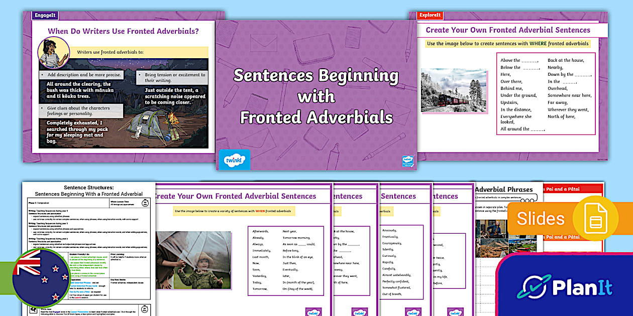 Phase 2 Sentences: Sentences Beginning With a Fronted Adverbial