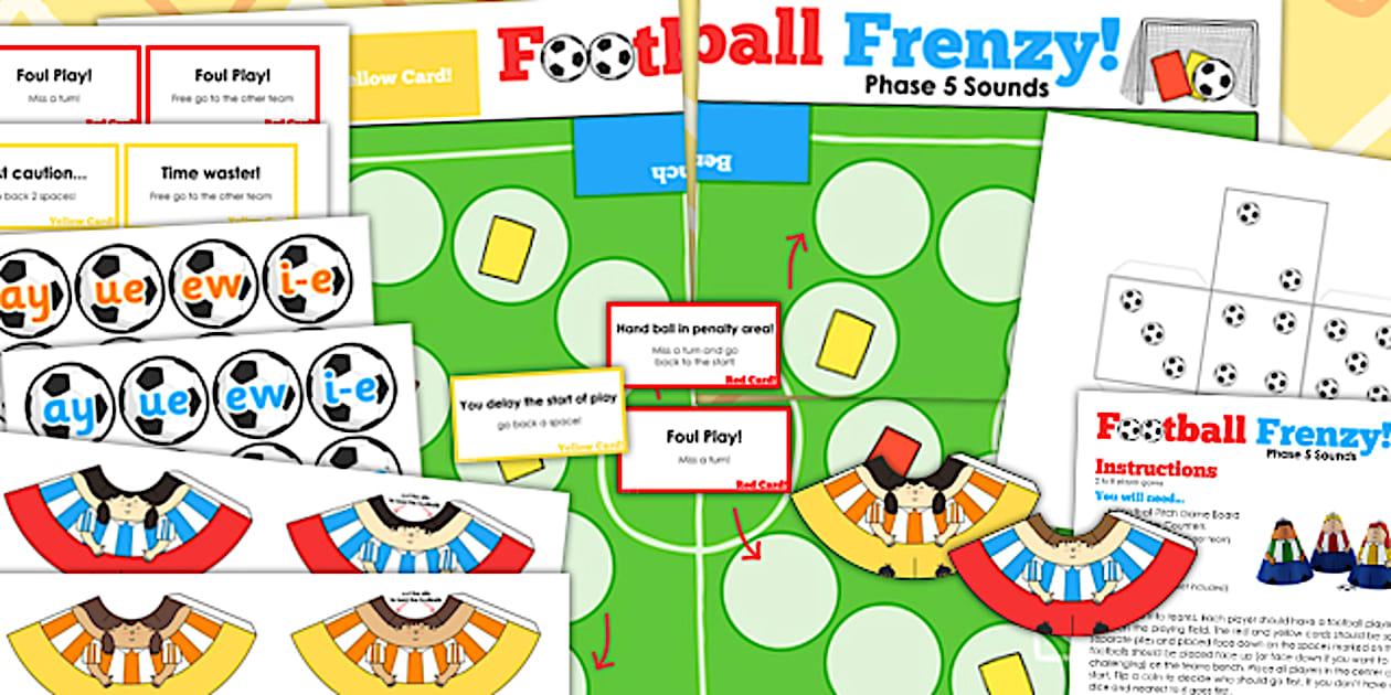Phase 5 Sounds Football Board Game (teacher made) - Twinkl