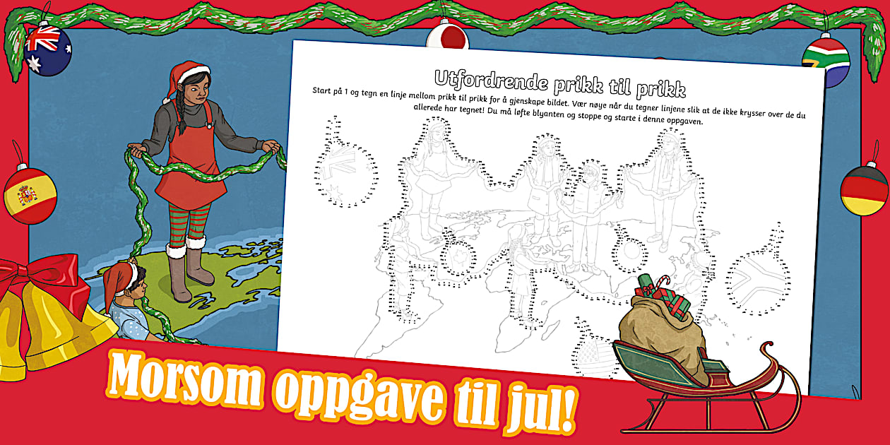 Utfordrende prikk til prikk: Morsom juleoppgave til jul