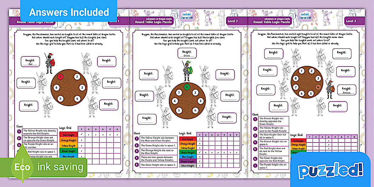 Logic Puzzle Worksheet - Twinkl - Kids Puzzles - Twinkl