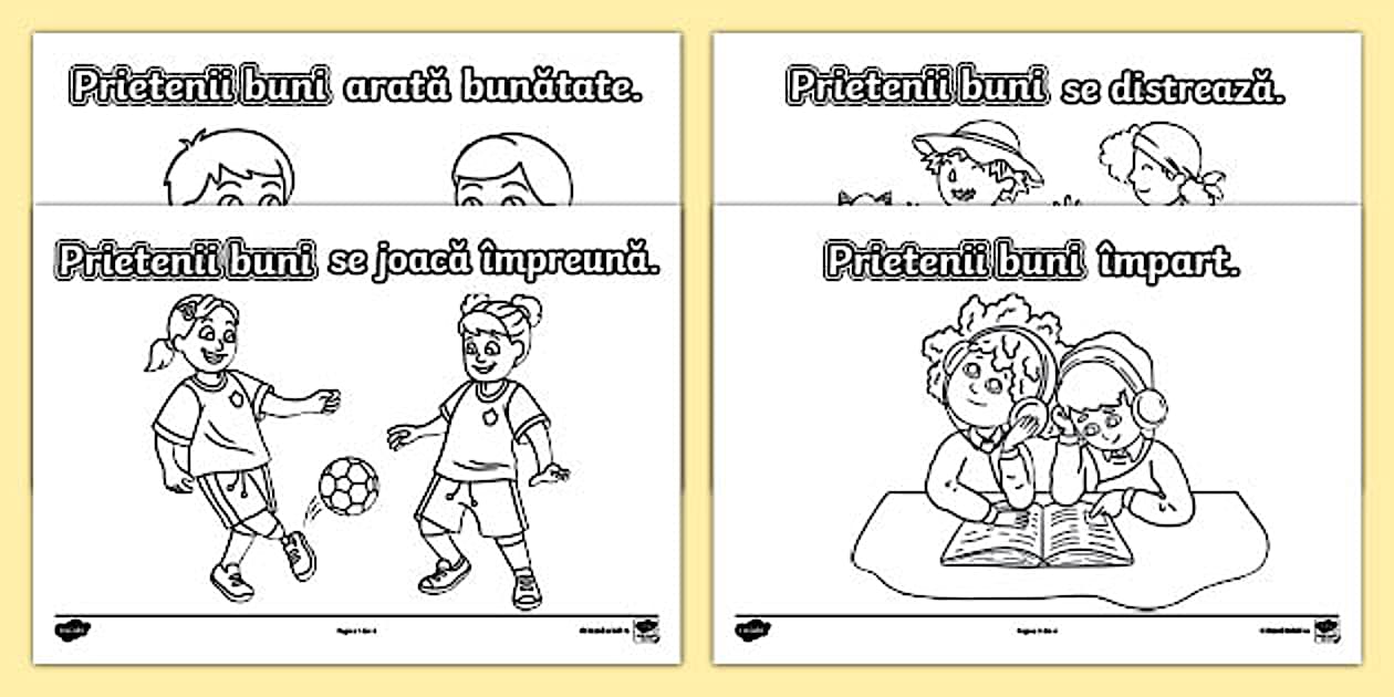 Desene despre prietenie | Resurse didactice Twinkl România