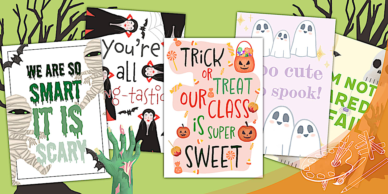 Positive Affirmations Halloween Inspirational Posters Pack