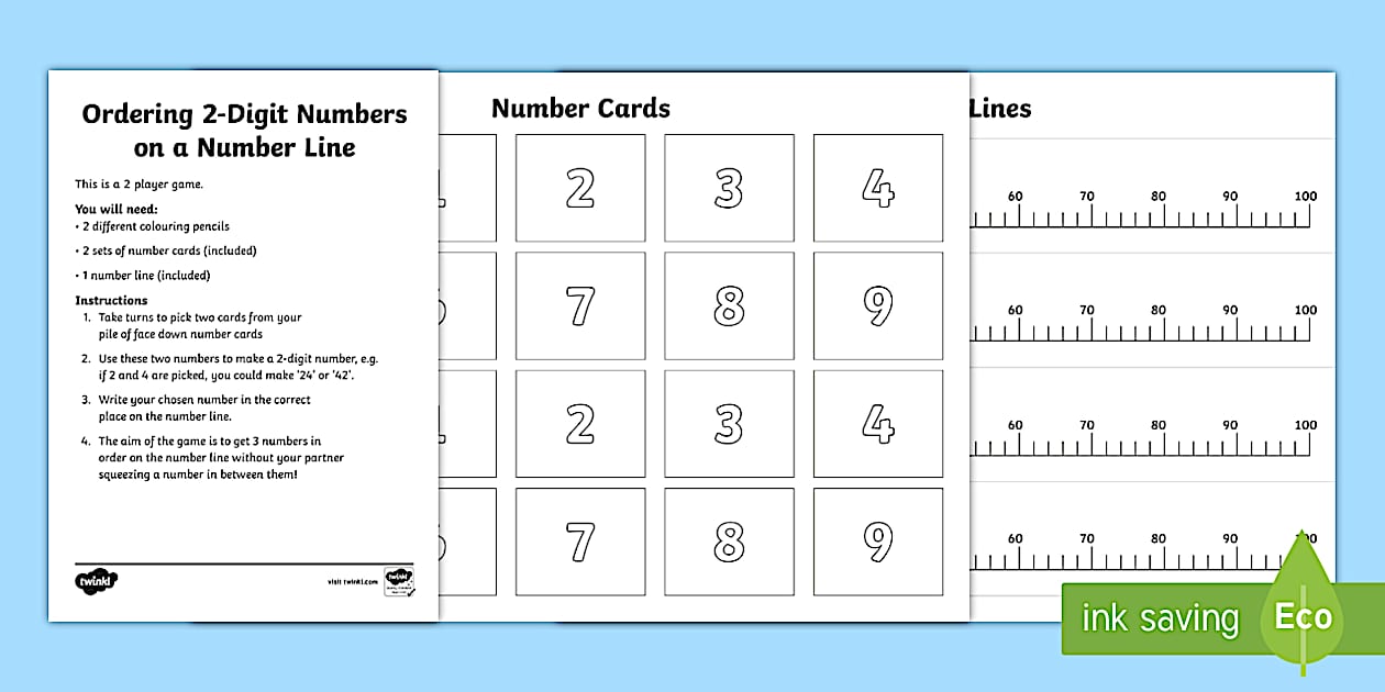 Ordering Numbers on a Number Line Differentiated Worksheet / Worksheets