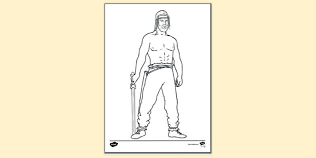 Fionn No Cloak Colouring Sheet | Colouring Sheets - Twinkl