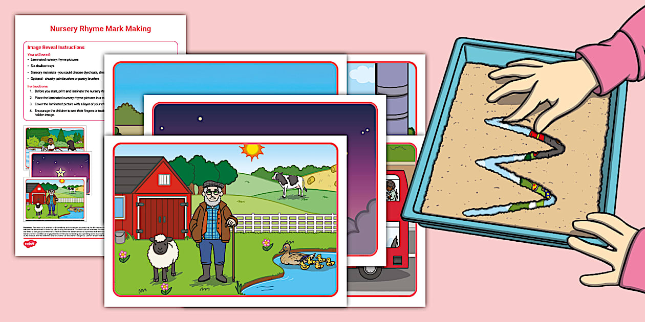 EYFS Nursery Rhyme Mark-Making Image Reveal Activity