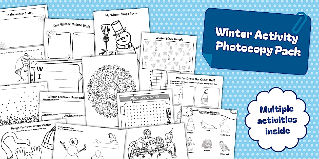 Winter Activity Photocopy Pack