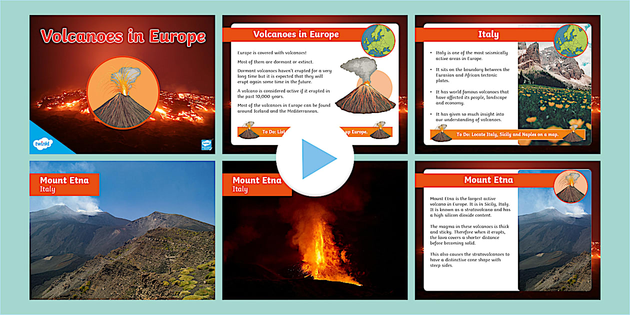 Volcanoes in Europe PowerPoint (teacher made) - Twinkl