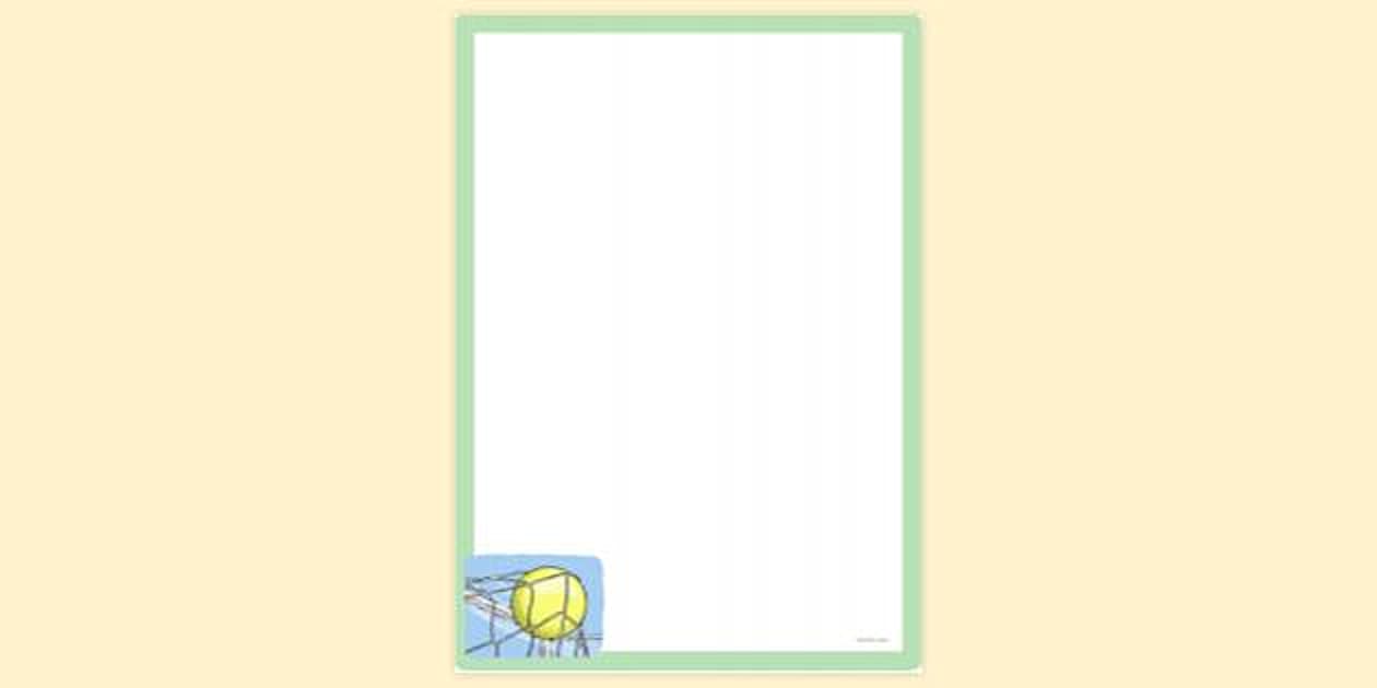 Simple Blank Hockey Goal Scoring Page Border | Twinkl