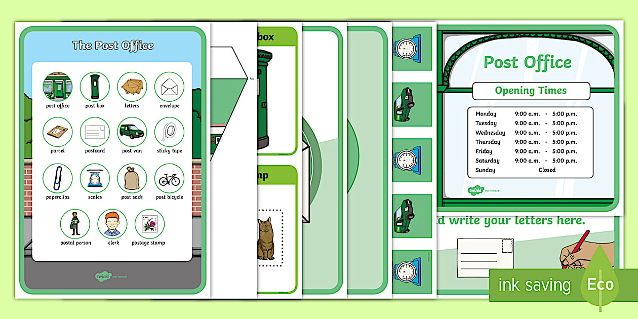 The Post Office Aistear Display Pack (teacher made) - Twinkl