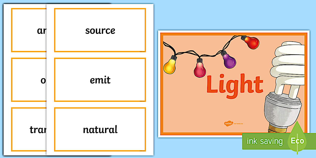 Light Energy Word Wall (Teacher-Made) - Twinkl