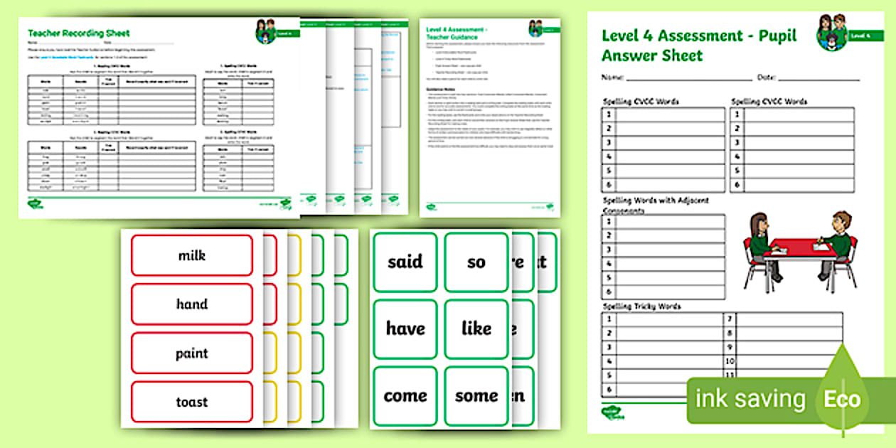 Level 4 Assessment Pack - Twinkl Phonics (teacher made)