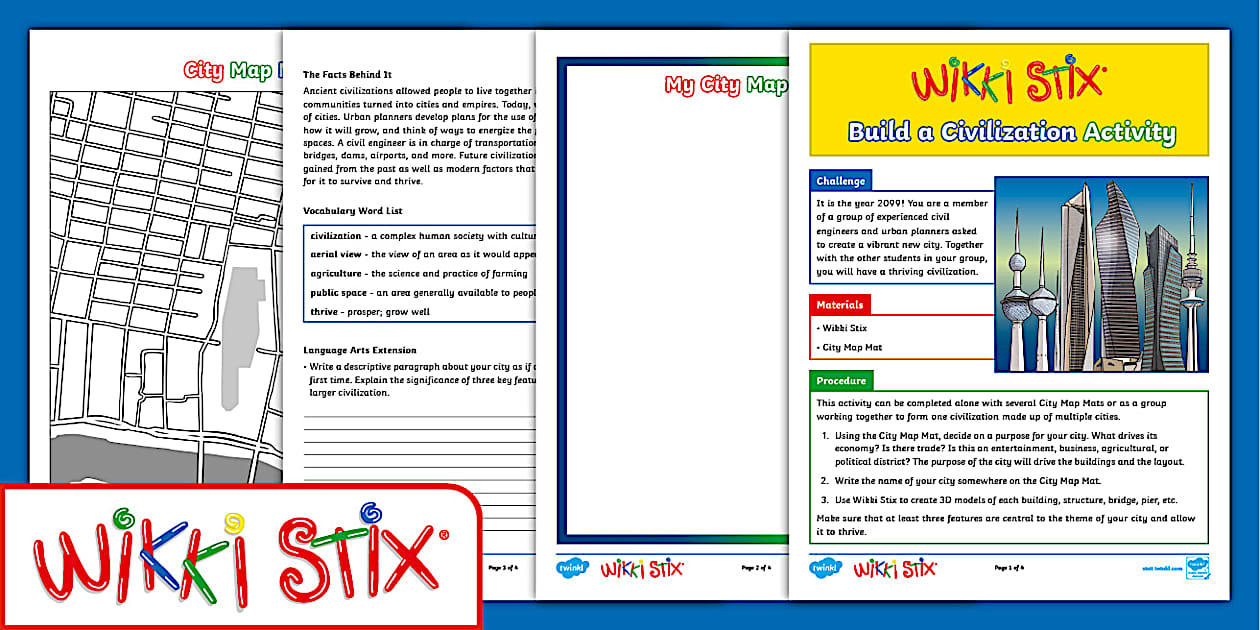FREE! - Wikki Stix Build a Civilization Worksheet - Twinkl