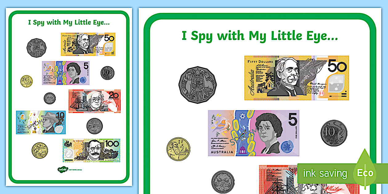Australian Money I Spy Activity (teacher made) - Twinkl