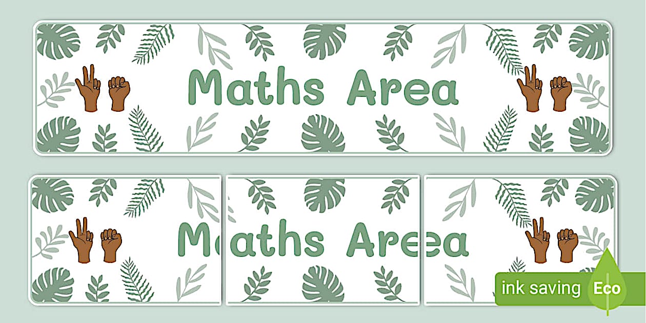 👉 Botanical-Themed Maths Area Display Banner - Twinkl