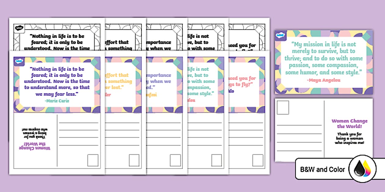 Women Change the World Postcards | History | Twinkl USA