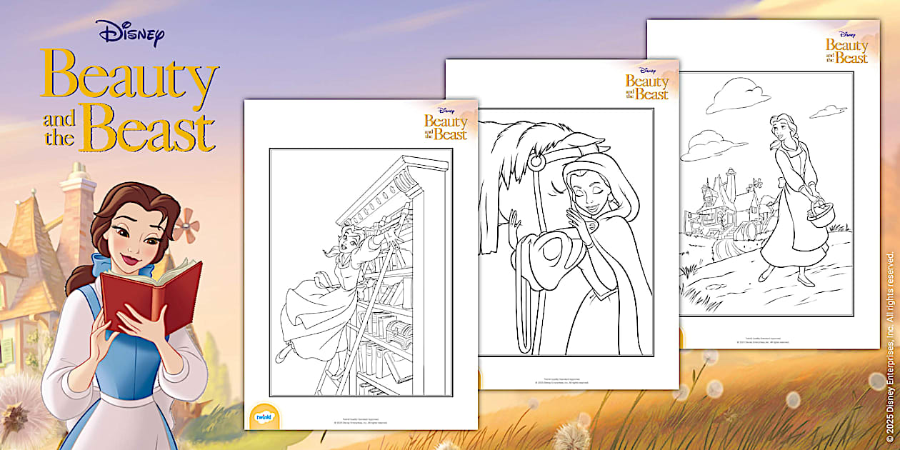 Beauty and the Beast: Belle Colouring Pages