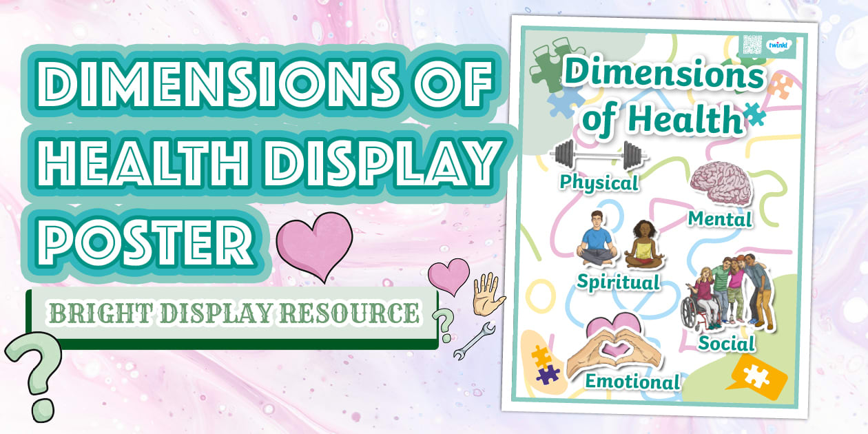Dimensions of Health Display Poster - Twinkl