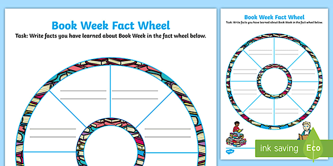 Book Week Fact Wheel Worksheet (teacher made) - Twinkl