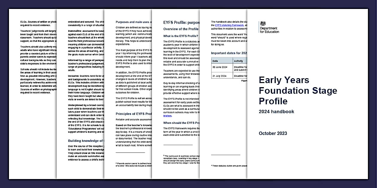 FREE! - Early Years Foundation Stage Profile 2024 Handbook | EYFS