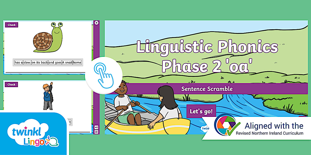 Linguistic Phonics Phase 2 'oa' Sentence Scramble Activity