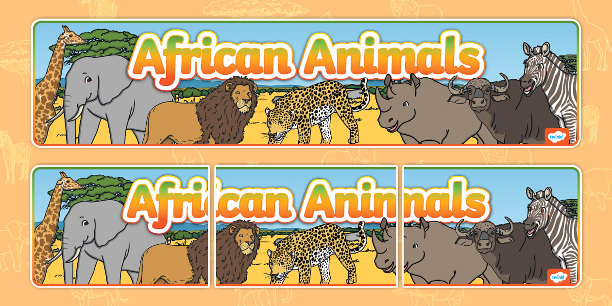 African Animals Display Banner (teacher made) - Twinkl