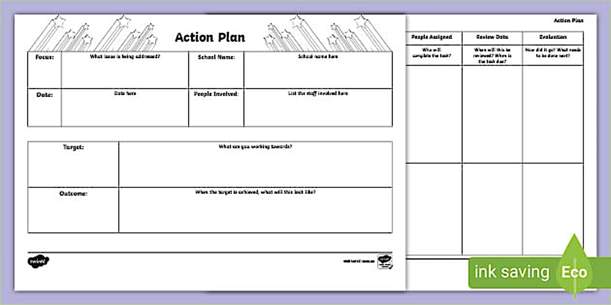 Education Action Plan Template | Twinkl Resources - Twinkl