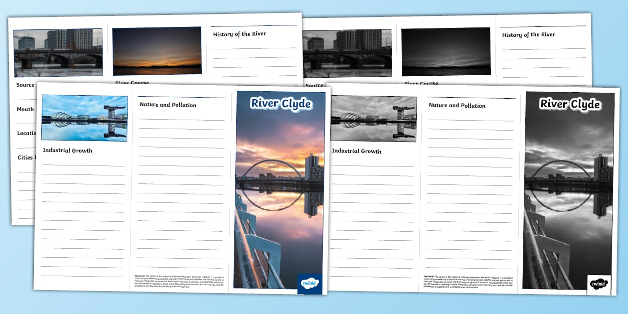 River Clyde Leaflet Template - Twinkl Geography - Twinkl