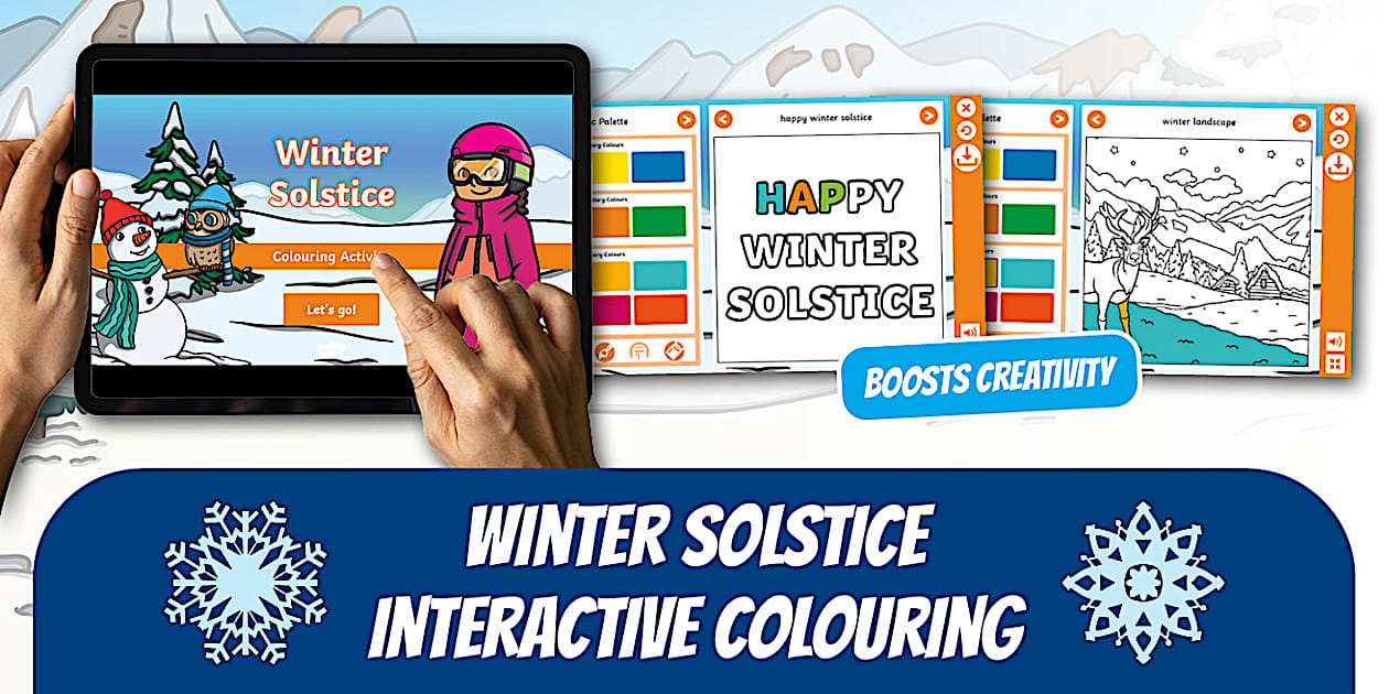 Winter Solstice Interactive Colouring