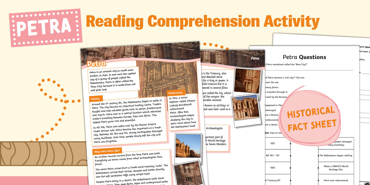 LKS2 Petra Reading Comprehension Activity