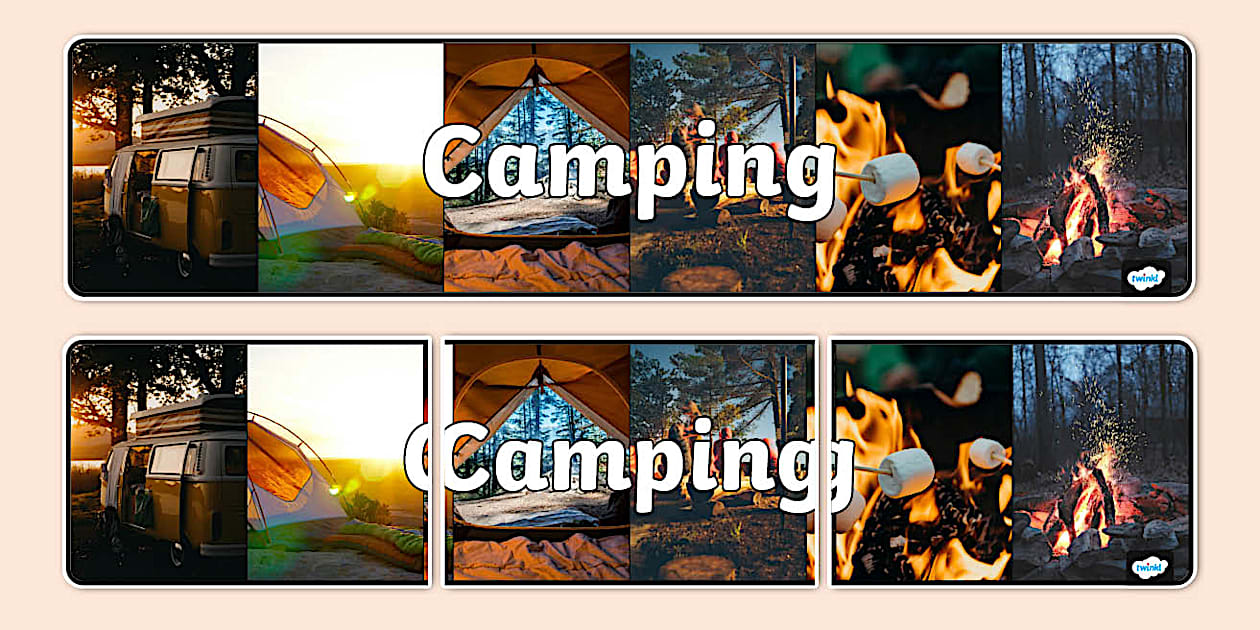 Camping Photo Display Banner (Teacher-Made) - Twinkl