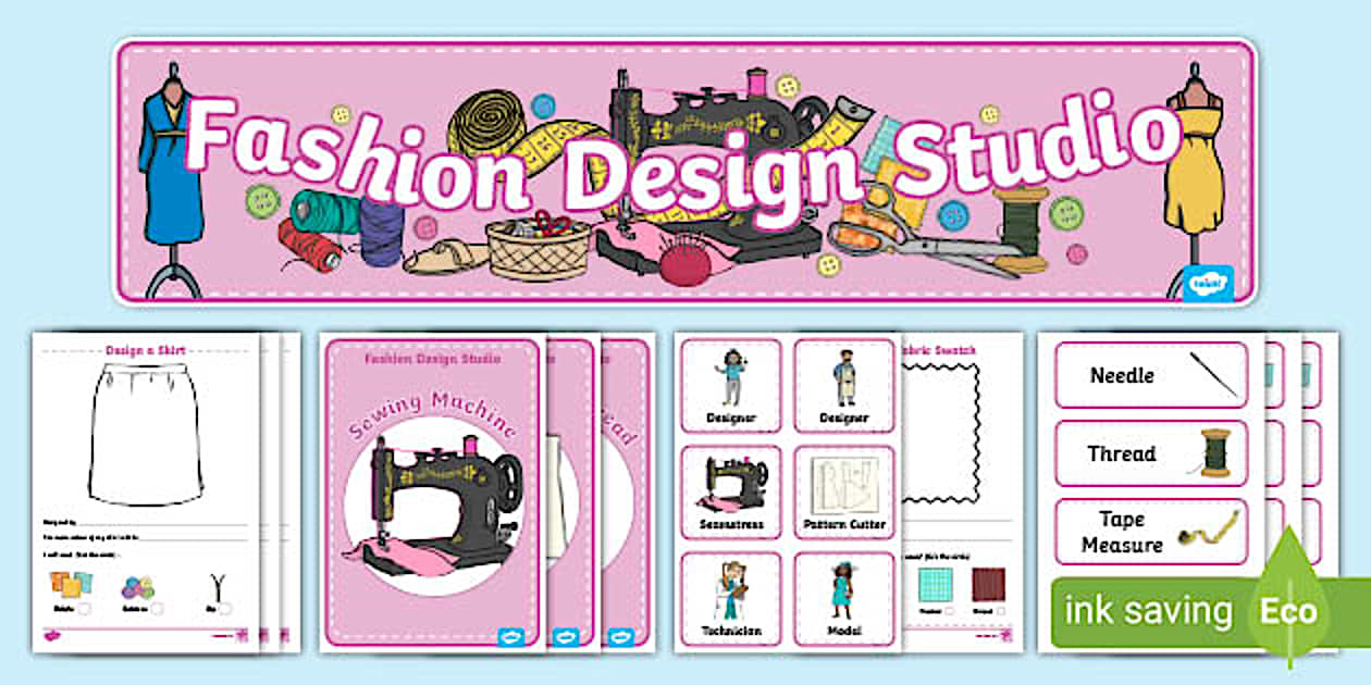 * NEW * Fashion Design Studio Role Play Pack (teacher made)