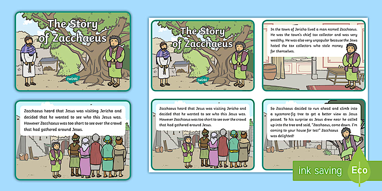 Zacchaeus the Tax Collector Bible Story - Twinkl