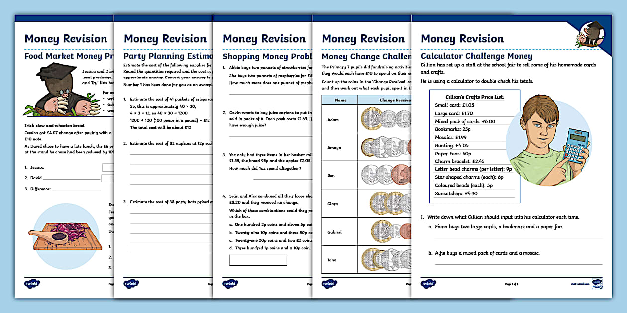 Money Revision Booklet | Money Resources for Kids | SEAG