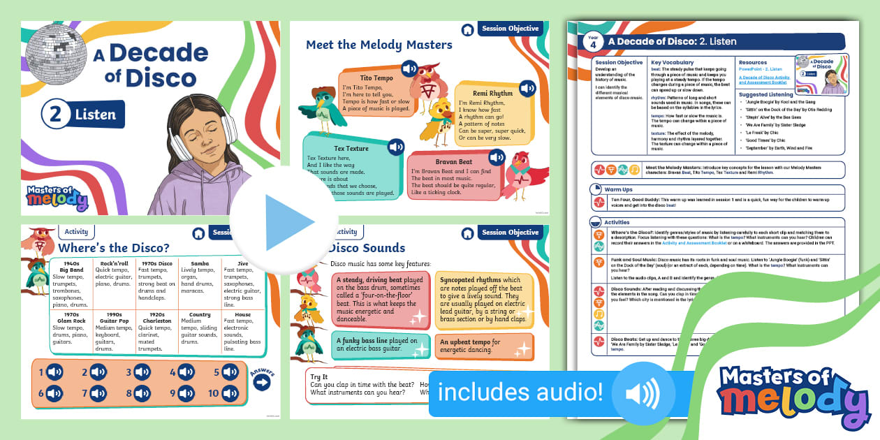 👉 Year 4 A Decade of Disco Session 2 (teacher made)