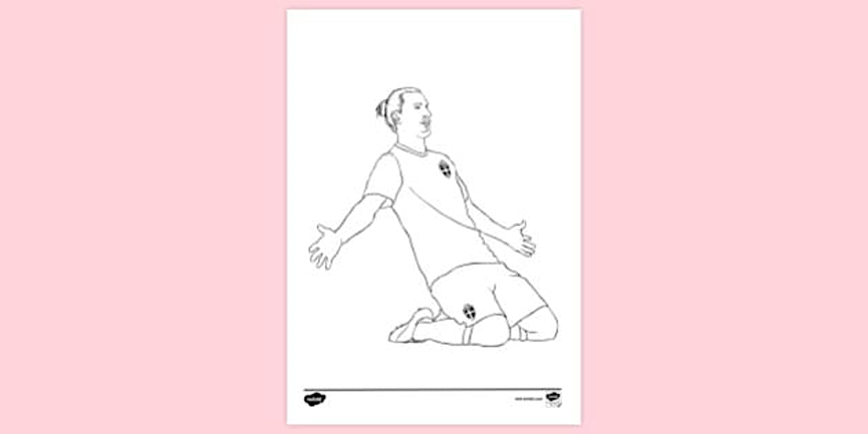Zlatan Ibrahimovic Sweden Colouring | Colouring Sheet