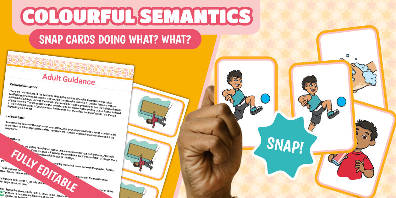 Colourful Semantics Snap Cards