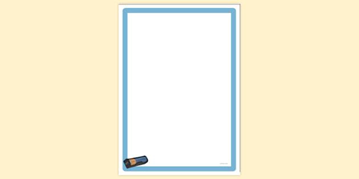 Simple Blank Battery Holder Page Border (Teacher-Made)