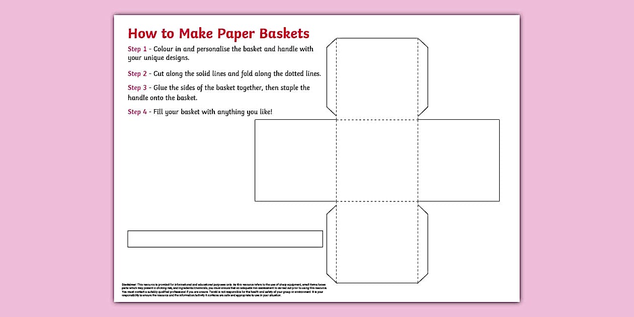 How to Make Paper Baskets Craft Activity (Teacher-Made)