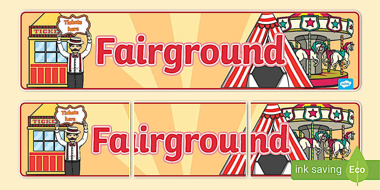 The Fairground Role Play Banner (teacher made) - Twinkl