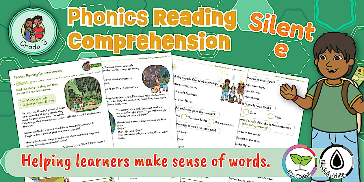 Gr 3 Phonics - Term 3 - Reading Comprehension - Silent e