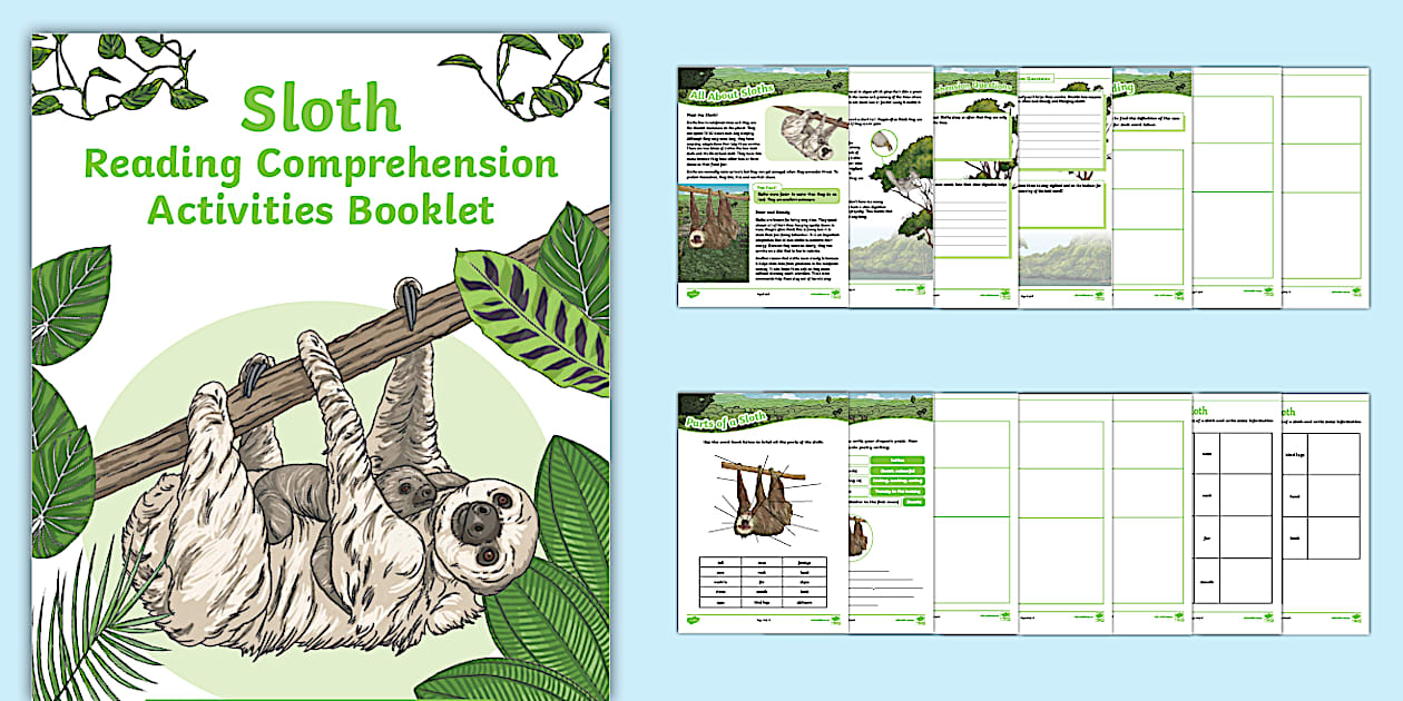 Sloth Adaptations Reading Comprehension Booklet | Twinkl
