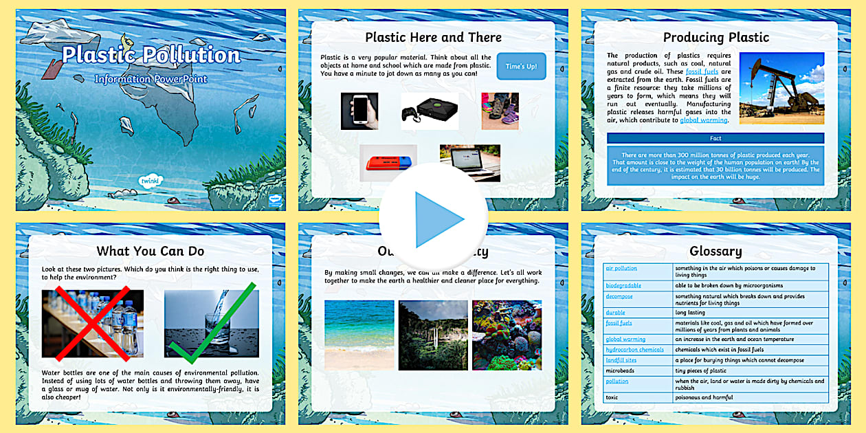 PowerPoint Presentation on Plastic Pollution (teacher made)