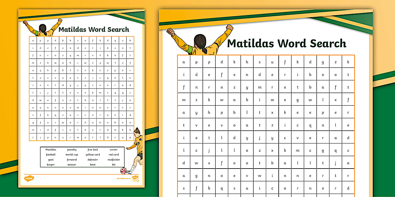 Matildas Football Word Search | Twinkl (teacher made)