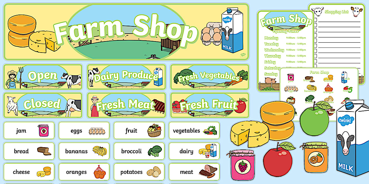 Farm Shop Role-Play Pack (teacher made) - Twinkl