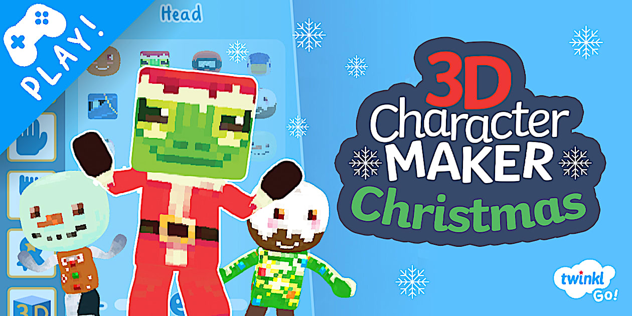 3D Christmas Character Maker Game | Twinkl Go! - Twinkl
