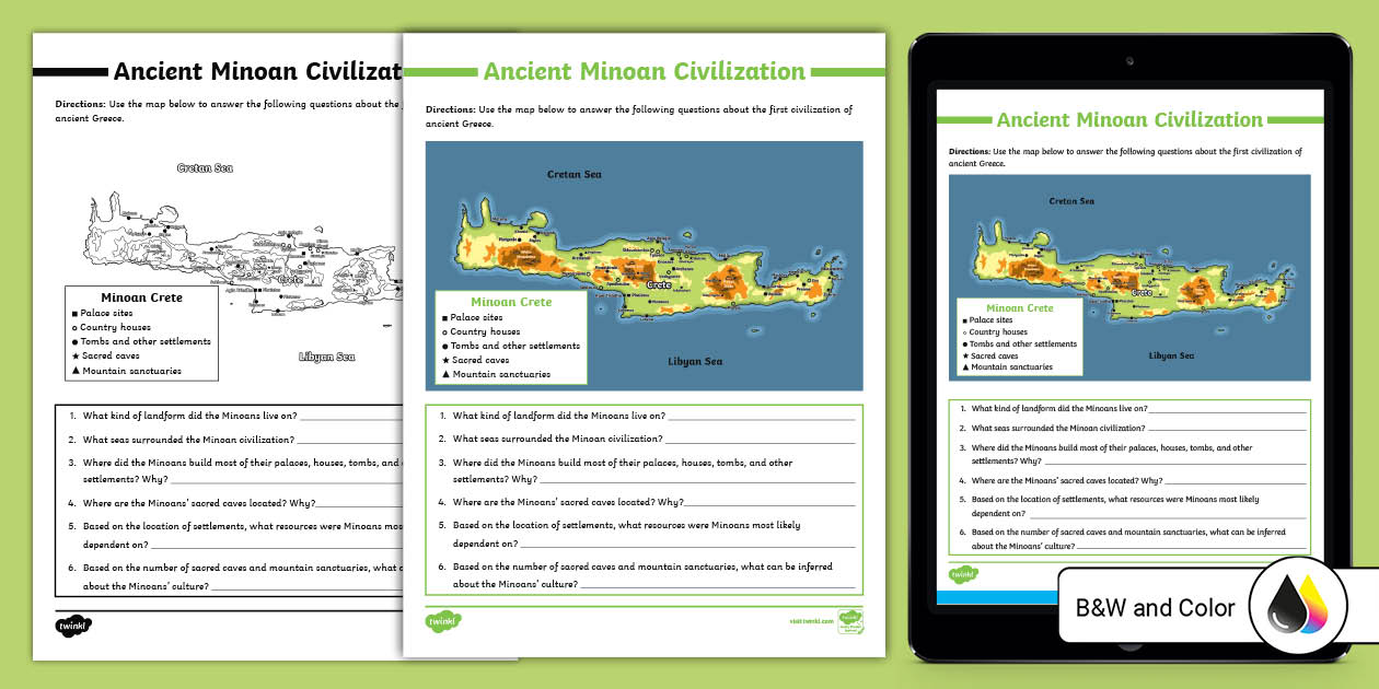 Minoan Civilization Map Activity | Resource | Twinkl USA