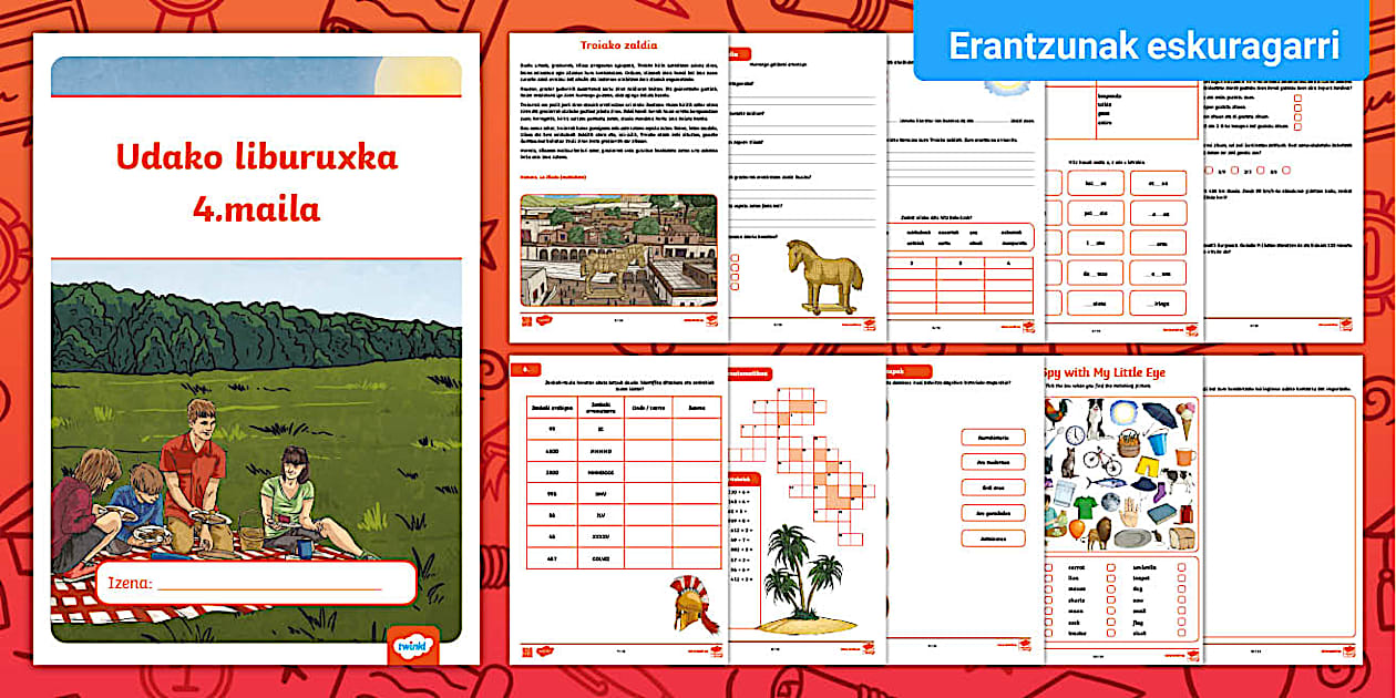 Udako liburuxka: 4.maila - Euskera (teacher made) - Twinkl