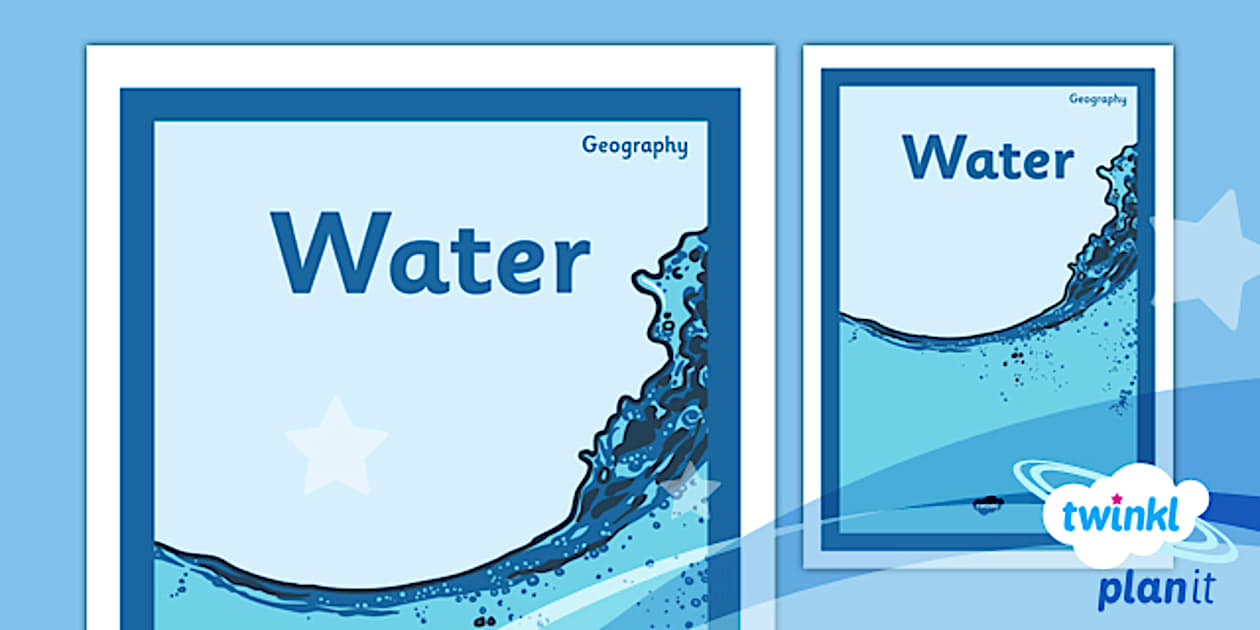 Editable Geography: Water Year 4 Unit Book Cover - Twinkl